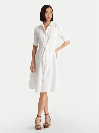 Lauren Ralph Lauren Hemdkleid 200831364001 Wei&szlig; Regular Fit