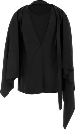 Bottega Veneta Black Exterior: Silk Maglie Sweater