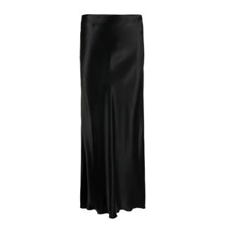 Forte_Forte Viskose Satin Chic Rock - - Skirts - Damen - Schwarzk - XS