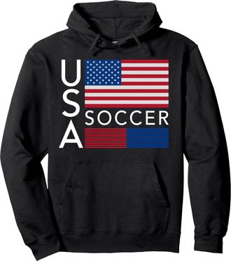 Trendy Apparel USA American Flag Soccer Team Sport Apparel Pullover Hoodie