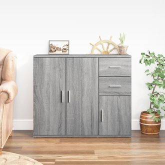 vidaXL Credenza Grigio Sonoma 91x29,5x75 Cm In Legno Multistrato - Vidaxl