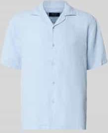 Mc Neal Regular Fit Leinenhemd mit Reverskragen