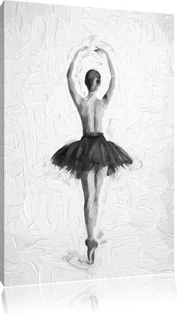 Pixxprint Ballerina mit nackten Oberkörper, Größe: 60x40cm, Leinwandbild, fertig gespannt, Wandbild, Dekoration, Kunstdruck, kein Poster