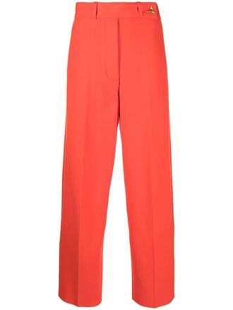 &Aacute;eron pantalon court en maille fine feutr&eacute;e - Rouge