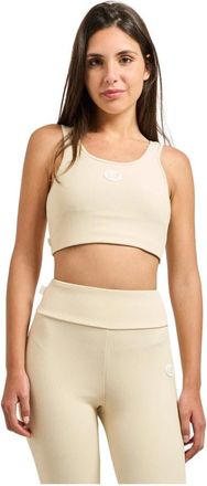 Emporio Armani Femme, Tops, Beige, Taille: 42 FR Top c&ocirc;tel&eacute; avec logo