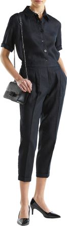 Benetton Damen Pantalone 4agh558x5 Hose, Schwarz 100, S