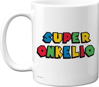 Stuff4 Super Onkelio Tasse Onkel Geschenk - Lustige Geburtstagsgeschenke für Onkel, Weihnachten Geschenkidee - 11oz Kaffeetasse Keramik, Mikrowellen Spülmasc