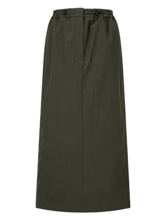 TOMBOY jupe mi-longue &agrave; taille &eacute;lastiqu&eacute;e - Vert