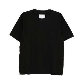 sacai Homme, Tops, Noir, Taille: S Cotton Jersey T-Shirt