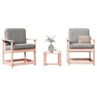 vidaXL vidaXL 3-tlg. Garten-Lounge-Set Massivholz Douglasie