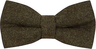 King & Priory Noeud papillon en tweed vert de luxe, Vert, taille unique