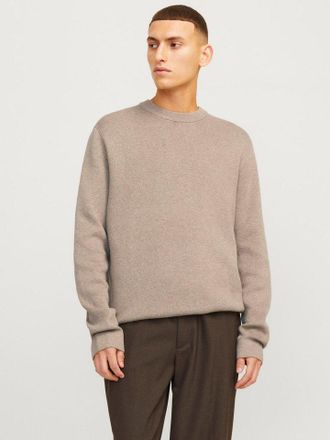 Jack & Jones Rundhalspullover JPRBLAMILANO STITCH KNIT CREW NECK SN Baumwolle, relaxed fit