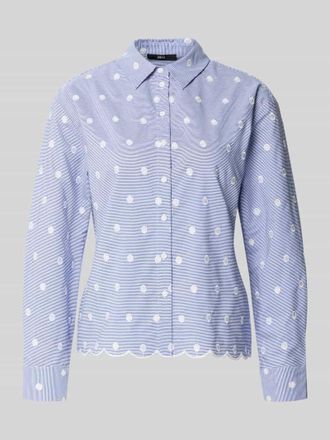 Zero Regular Fit Hemdbluse mit Allover-Stitching