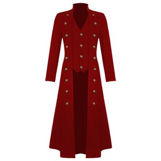 Generic Steampunk Frack Herren Gothic Frack Herren Mantel Karneval Cosplay Kost&uuml;m Viktorianisch Renaissance Pirat Viking Kost&uuml;m Gothic Gehrock M&auml;nner Mittelal