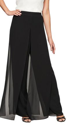 Alex Evenings Damen Weitem Bein (Normal und Zierlich) Klassische Hose, Black Carwash Plus, Gro&szlig;