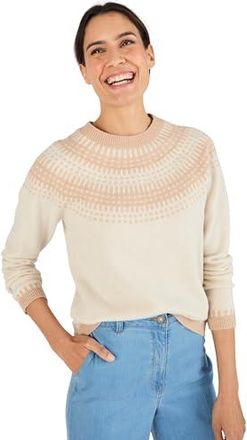 Damart Pull Jacquard et Fils Brillants Thermolactyl Femme Marron Imprim&eacute; Taille 46/48