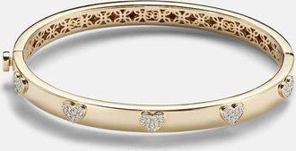 Sydney Evan Armreif Heart aus 14kt Gelbgold (585/1000) mit Diamanten