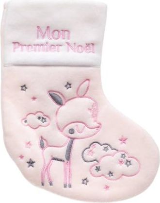 F&eacute;&eacute;ric Lights & Christmas Feeric Lights et Christmas - Botte Feutrine Petit Mod&egrave;le Ourson Surpiqu&eacute; - Rose