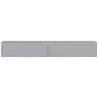 Domino Tiroir suspendu 2 tiroirs &eacute;tag&egrave;re murale design salon moderne Domino - Gris