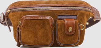 CLARIS VIROT Sac Banane Romeo Su&egrave;de Tabac