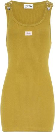 Jean Paul Gaultier Femme, Robes, Vert, Taille: 40 FR Short Ribbed Dress
