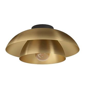 Eglo Plafonnier Cenciara, lampe de plafond &eacute;l&eacute;gante, luminaire en saillie pour chambre et salon, m&eacute;tal couleur laiton, douille E27, &Oslash; 40 cm