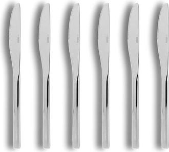Ogo Living Lot 6 couteaux de table nature 21cm en acier inoxydable - 5014171