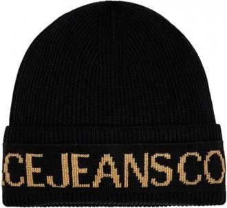Versace Jeans Couture Gerippte Wollmischungs-Beanie-M&uuml;tze - - Accessories - unisex - Schwarzk - ONE SIZE