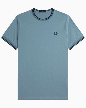 Fred Perry Softes T-Shirt mit Logo-Stickerei und Kontrastb&uuml;ndchen in