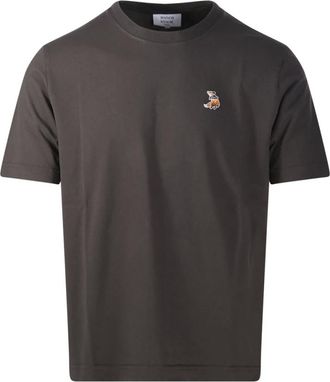 Maison Kitsun&eacute; Homme, Tops, Gris, Taille: 2XS Dreaming Fox Comfort Tee-Shirt