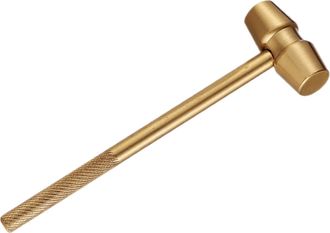 Valiclud Messing Hammer Figurine Schreibtisch Deko Robust Vintage Handwerk Kunstwerk Praktische Kleine Messing Deko f&uuml;r Wohn B&uuml;ro Dekoration