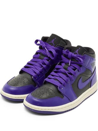 Nike Jordan baskets mi-montantes 1 en cuir - Violet