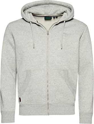 Superdry Essential Logo Zip Hoodie Sweat-Shirt pour Homme, Gris (Athletic Grey Marl), XL