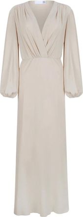 Douuod Femme, Robes, Beige, Taille: 36 FR Robe Midi Drap&eacute;e