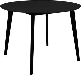 House Nordic House Nordic - Table à manger ronde 105x75 cm en bois dhévéa noir