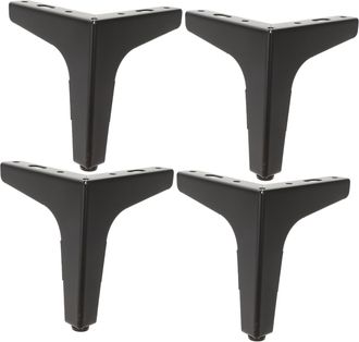 PartyKindom 4 Stück Stabile Möbelbeine Dreieck aus Eisen Schwere Möbelfüße für Sofa Schrank Tisch Regal rutschfest und Langlebig Ersatz für Möbelstützen