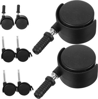 Holibanna 8 St&uuml;ck Teiliges M&ouml;bel lenkrollen Bremse Kunststoff steckachse Passend f&uuml;r Regale und M&ouml;bel Ger&auml;uscharm Geeignet f&uuml;r Teppich Hartb&ouml;den Stabile Bremsfu