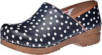 Sanita Professional Festa | Sabots ferm&eacute;s | Produit Original Fabriqu&eacute; &agrave; la Main pour Femme | Assise Plantaire de Forme Anatomique avec Mousse Souple | Noir |