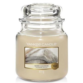 Yankee Candle Company Yankee Candle bougie jarre parfumée | moyenne taille | Cachemire délicat | jusquà 75 heures de combustion