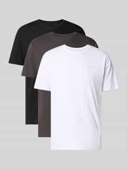 Tom Tailor T-Shirt mit Logo-Schriftzug im 3er-Pack