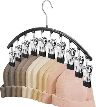 Generico Kleiderschrank-Organizer, Kleiderb&uuml;gel f&uuml;r R&ouml;cke und Hosen, mit gummierten Clips, tragbare Kleiderb&uuml;gel f&uuml;r Gamaschen, Organizer f&uuml;r R&ouml;cke und Gamasch