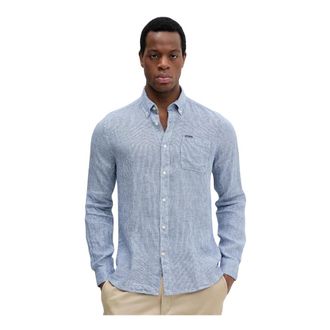 Barbour Chemise Linton Tailored - Homme - Chemises - Bleu - Taille: 2XL