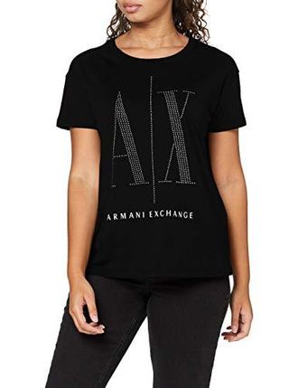 A|X Armani Exchange T-Shirt pour Femme, Noir, XS