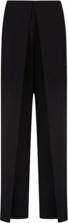 Emporio Armani Femme, Pantalons, Noir, Taille: 48 FR Pantalon avec empi&egrave;cement en cr&ecirc;pe fluide