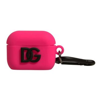 Dolce & Gabbana unisex, Accessoires, Rose, Taille: ONE Size &Eacute;tui pour AirPods avec D&eacute;tails de Logo