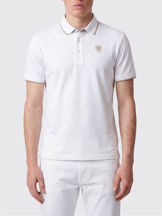 Blauer Polo Herren Farbe Wei&szlig;