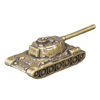 Pretyzoom Miniatur-panzerfigur aus Messing Schreibtischdeko in Panzerform Armeestatue aus Kupfer Dekorative Metallskulptur f&uuml;r B&uuml;ro und Homeoffice Realistisches