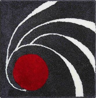 GRUND COLANI Exklusiver Designer Badteppich 100% Polyacryl, ultra soft, rutschfest, ÖKO-TEX-zertifiziert, 5 Jahre Garantie, Colani 18, WC-Vorlage o.A. 60x60