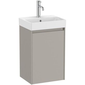Roca Roca - Pack Unik meuble à une porte + lavabo pour robinets centrés ona Couleur : Gris sablé