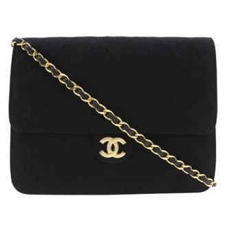 Chanel Pre-owned Baumwolle schultertasche - - Pre-owned - Damen - Schwarzk - ONE SIZE